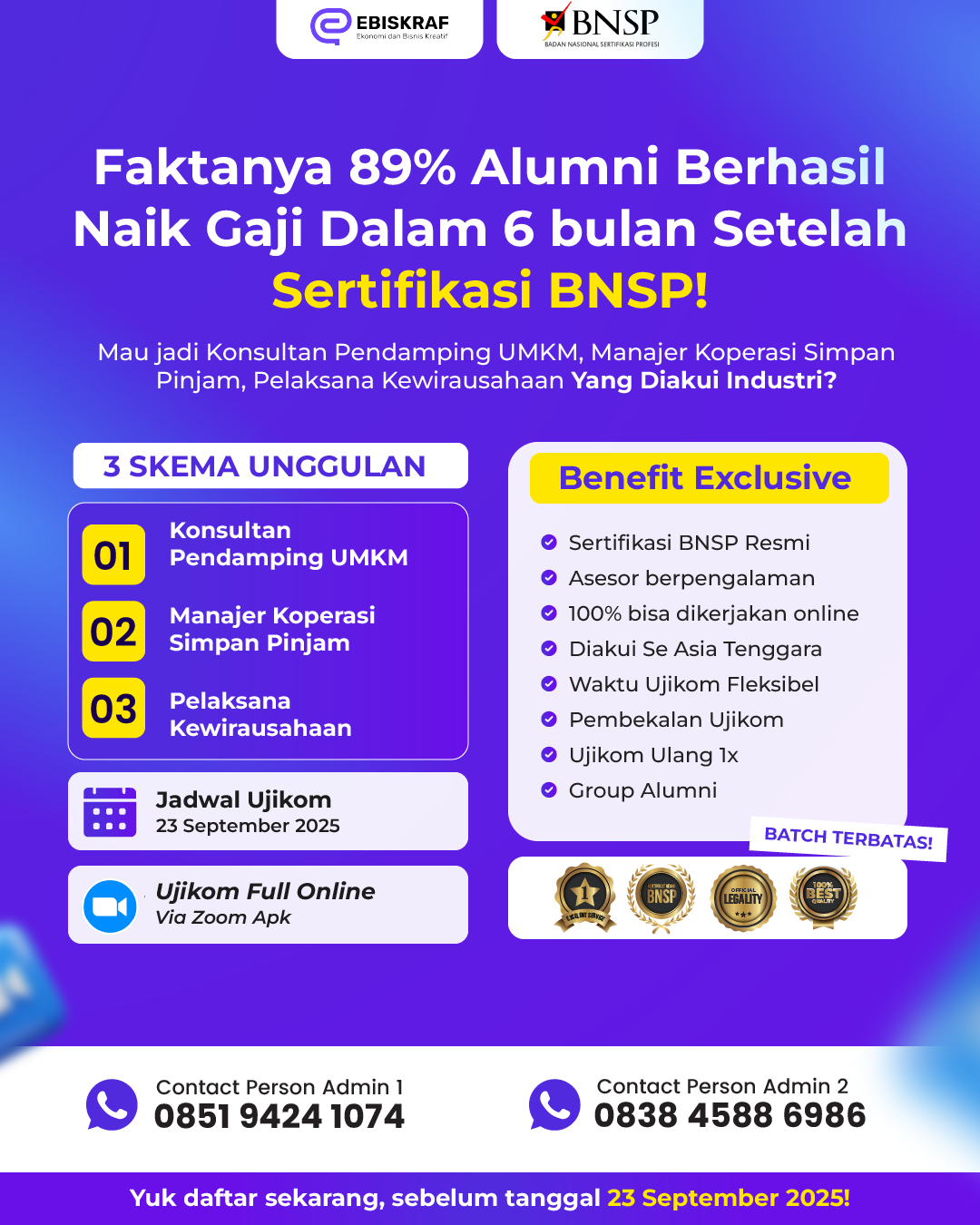 Berapa Harga Sertifikat BNSP? Segini Besarannya - Blog LSP Ebiskraf